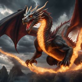 Feel the Fury: Angry Dragon Wallpaper Mural for Fantasy Enthusiasts